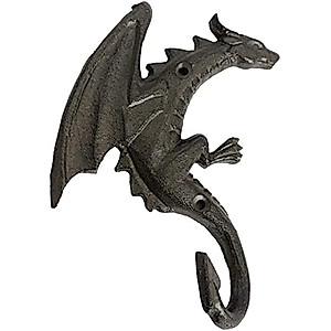 WINTENT Solid Cast Iron Dragon Hook Hanger for Key Coat (Dragon-2)