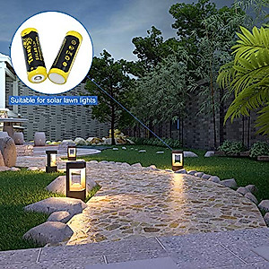 TRENDBOX 14430 3.2V 450mAh Battery LiFePo4 Rechargeable Solar Batteries for Outdoor Garden Light 8 Pack