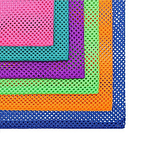 Frienda 6 Pieces Mesh Stuff Sack, 12 x 18 Inch Durable Nylon Mesh Drawstring Laundry Bag for Rinsing Beach Toys, Seashell Collecting, Mesh Bags and Travel (Multicolor)