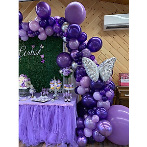 Purple Balloons,50 pcs 12 Inch Purple Balloons,Dark Purple Balloons for Balloon Garland or Balloon Arch as Party Decorations, Baby Shower Decorations, Wedding Decorations,Graduation Anniversary