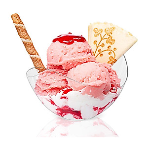 Lawei 150 Count 2 oz Mini Dessert Cups - Plastic Dessert Bolws Dessert Plates Appetizer Serving Bowls for Party, Wedding and More