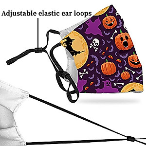 6Pcs Kids Halloween Face Bandanas Breathable Washable Maslks Costume Accessories Gift for Boys Girls