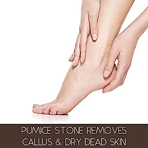 Pumice Stone & Back Scrubber Kit | Eco Friendly Women & Men Shower Gift Set | Long African Exfoliating Net | Japanese Washcloth | Flat Bath Foot Loofah Sponge | Dry Skin Body Exfoliator Cleaning Brush