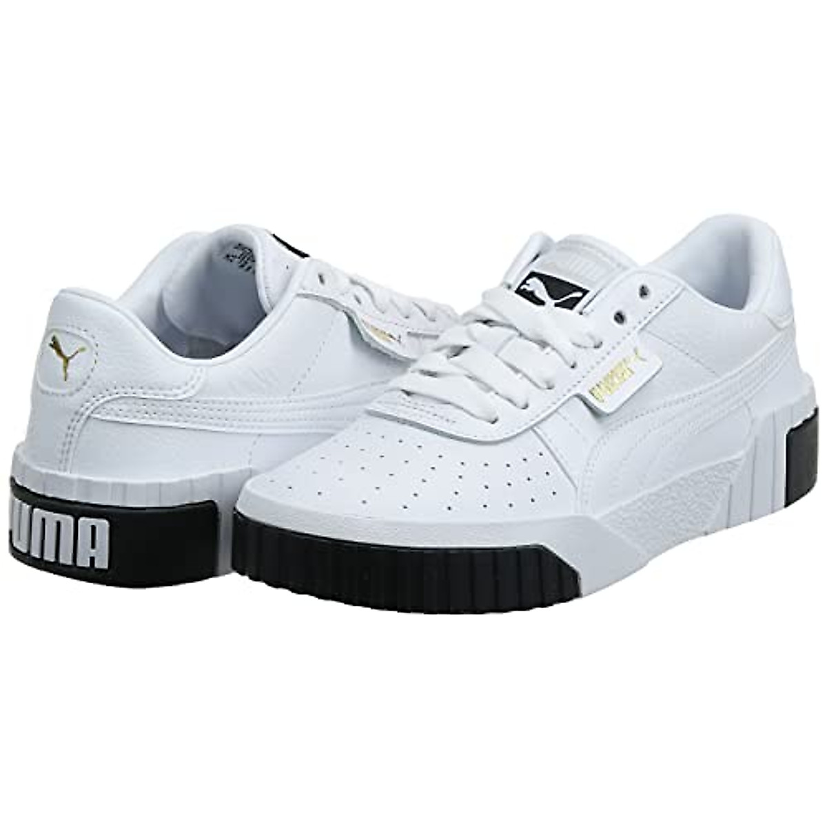 PUMA Women's CALI Sneaker White Black, 9 M US
