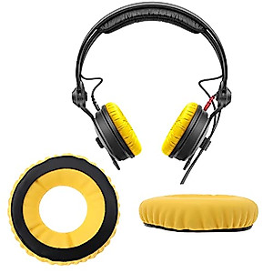 1 Pair Earpads Compatible with Sennheiser HD25 HD25-II HD25SP HD25SP-II Headphones Replacement Leather Soft Foam Ear Cushions Headset Repair Parts Black