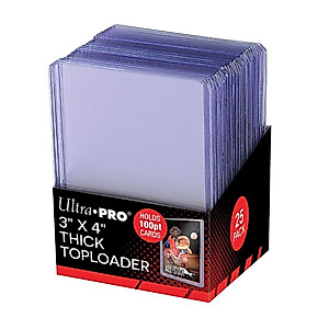 Ultra Pro 3" X 4" Super Thick 100PT Toploader 25ct 2-Pack