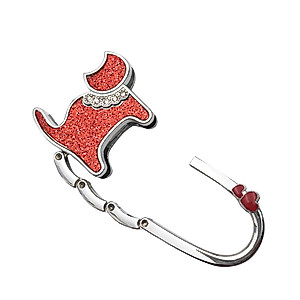 Vpang Metal Purse Hook Purse Hanger Cute Cat Foldable Handbag Hanger Folding Table Hanger Holder Bag Storage (Green)