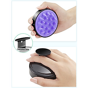 HEETA Hair Shampoo Brush, Scalp Care Hair Brush with Soft Silicone Scalp Massager (Black)