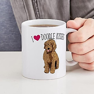 CafePress I Love Doodle Kisses Ceramic Coffee Mug, Tea Cup 11 oz