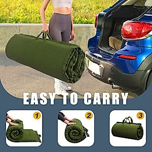 MAXYOYO Roll Up Mattress Sleeping Mat, Floor Futon Mattress for Outdoor Indoor, Upgraded Portable and Foldable Mattress, Green Full Mattress, 75x54 Inch