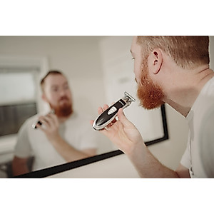 Supreme Trimmer T Shaper Liner Trimmer for Men | Cordless Trimmer for Sensitive Skin, Kids & Elderly | Low Noise Beard Trimmer, Zero Gap Barber Trimmer (Silver)