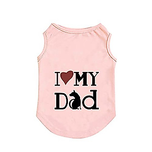 Pet Clothes for Small Dogs Boy Vest Dog Clothes Pet Clothing Apparel Summer Fashion Pet Shirts for Small Dogs Girls Dress (X-Small, Pink)