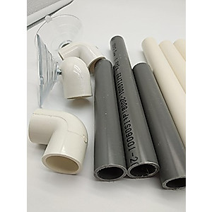 Hypeety Bird Portable Suction Cup Parrot Shower Perch Window Standing Platform Shower Bath Toy for Bird Parrot Macaw Cockatoo African Greys Budgies Parakeet Cockatiel