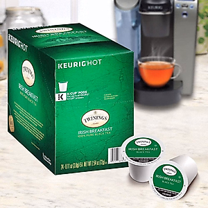Twinings Irish Breakfast Tea K-Cups, Caffeinated Black Tea Pods for K-Cup Brewing, 48 Count