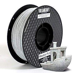 Vulkankraft Premium Marble PLA Filament for 3D Printing, 1.75mm, 1KG, Testing Pack Available, Less Prone to Warping, High Printability, Reduced Chance of Clogging