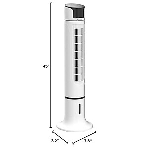 Evaporative Air Cooler, 45" Tower Fans that Blow Cold Air Cooling Fan with 90° Oscillating, Touch and Remote Control, 3 Mode / 3 Speeds, 5L Water Tank, 15H Timer, 2 Ice Boxes Fan for Bed Room Office