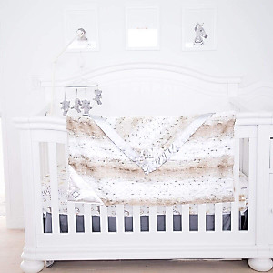 ZALA MOON Zalamoon Luxie Pocket Plush Baby Toddler Security Blanket with Pacifier Strap and Corner Pocket (Snow Leopard) - No More Lost Binkies