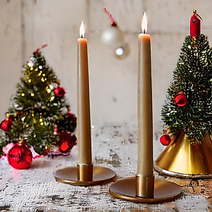 Candlestock Real Bayberry Taper Candle Pair 8 inch - Pure Bayberry and Pure Beeswax Blend - Dripless Taper Candle Pair - Bayberry Candles