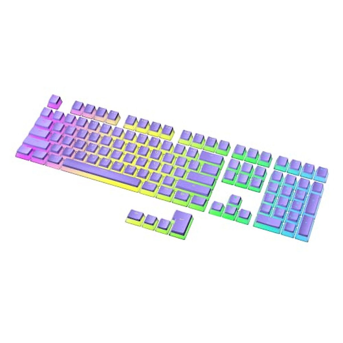 Ranked Pudding PBT Keycaps | 112 Double Shot Translucent ANSI US & ISO ...