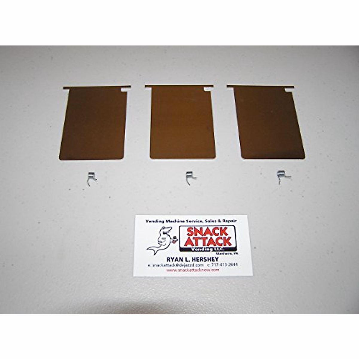 (3) VENDSTAR 3000 Bulk Candy Machine Stainless Steel Chute Doors & Springs /!