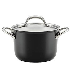 Circulon Ultimum Nonstick Sauce Pan/Saucepan with Lid, 3 Quart, Black