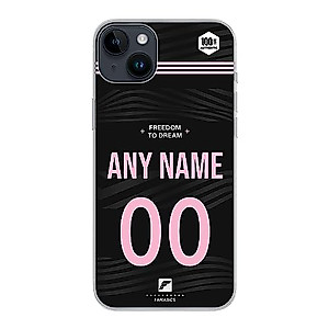 Football Phone Case Miami USA Away Customize Your Name and Number Silicone Transparent - Compatible iPhone and Samsung (Samsung Galaxy S20 FE 5G)
