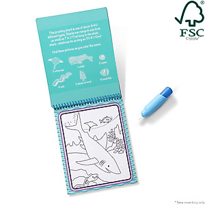 Melissa & Doug On the Go Water Wow! Reusable Color with Water Activity Pad 6-Pack, Sports, Occupations, Adventure, Safari, Under the Sea, Animals - FSC Certifieda