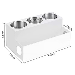 HBlife Hair Tool Organizer, White Acrylic Hair Styling Tools Organizer, Blow Dryer Holder, Caddy Storage for Hair Brush