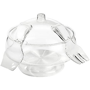 Prodyne Acrylic Salad Bowl & Servers, 6 Qt, Clear