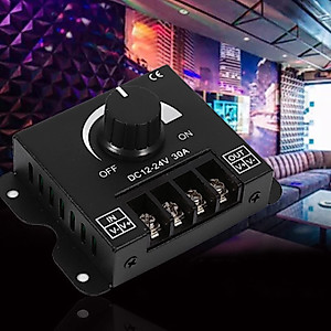 LED Light Strip Dimmer, Led Dimmer Switch - 12V-24V 30A Led Switch Dimmer Controller Manual Operation for Strip Light Single Color, Dimmer Switches For Led Lights