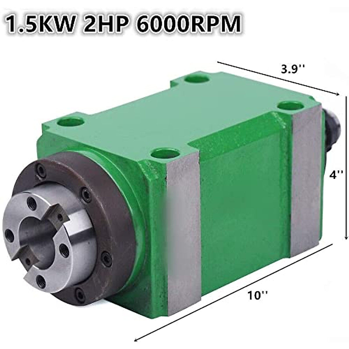 BT30 Collet Chuck Power Head Spindle Power Unit 60mm Cutting/Boring/Milling machine Tool Spindle 1.5kw 2HP Waterproof For Drilling Application (6000 rpm drilling waterproof)