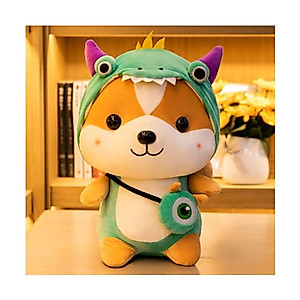 Squirrel Dinosaur Plush Toy, Cute Plush Stuffed Animal Toy Doll, Suitable for Christmas and Birthday Gifts for Girls and Boys 10 inches (Green)