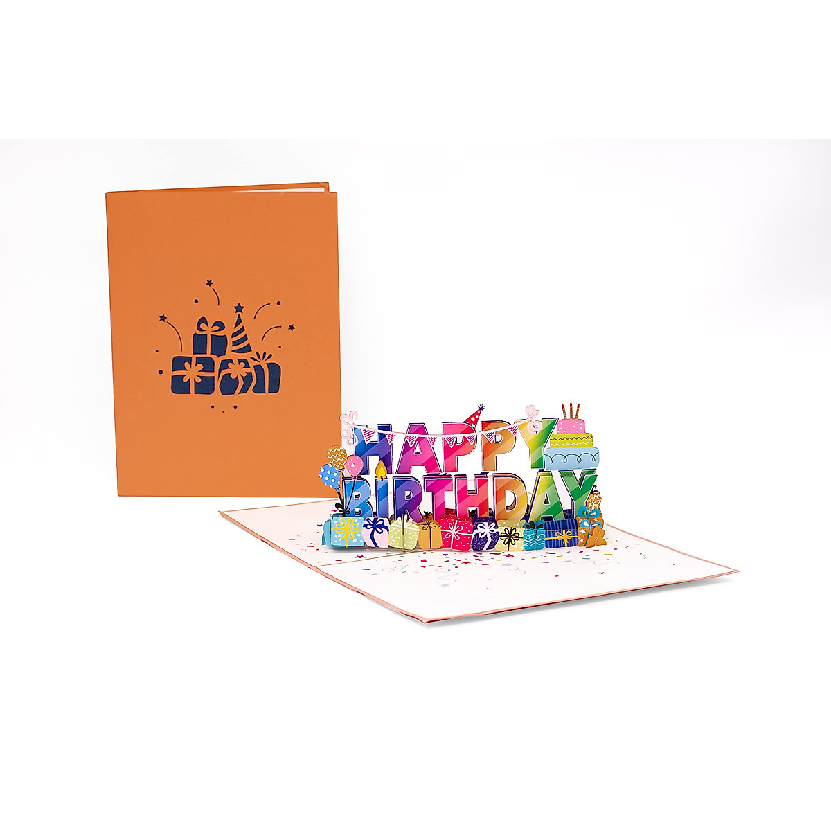 Rykamia Happy Birthday Pop Up Card With Envelop, 3D Birthday Card, Deluxe Birthday Card For Her, Pop Up Birthday Cards for Women, Birthday Greeting Card, Birthday Card For Him, Feliz Cumpleanos Abuela