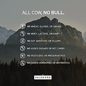 PaleoPro Protein Powder Grass-Fed, Pastured, Cage-Free Protein | Gluten Free, Dairy Free. No Sugar, Soy, Grains or Net Carbs | Paleo & Keto Friendly - 15 Servings (16 oz, Ancient Cacao)
