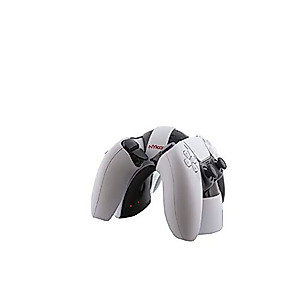 Nyko Charge Arc for Playstation 5 - Aesthetic Charging Station for PlayStation5 - Dualsense Charger - LED Charge Indication Lights - White and Black - Playstation 5