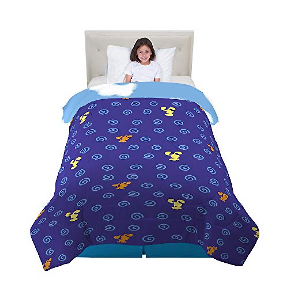 Franco Kids Bedding Super Soft Microfiber Reversible Comforter, Twin/Full, Blues Clues