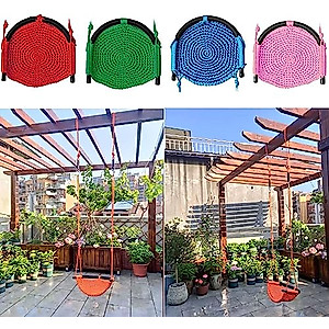 Columpio Swing Seat for Kids Hand-Knitting Toddler Swing W/Adjustable Ropes Heavy Duty Rope Play Secure Children Swing Set for Outdoor Indoor,661lbs Tree Swing Set