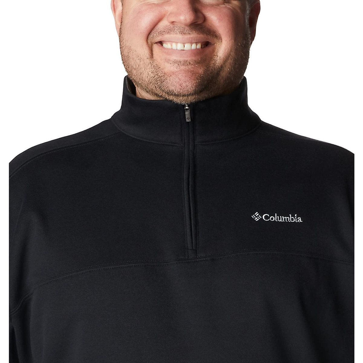 Columbia Mens Hart Mountain II Half Zip Fleece Jacket, Black, XX-Large