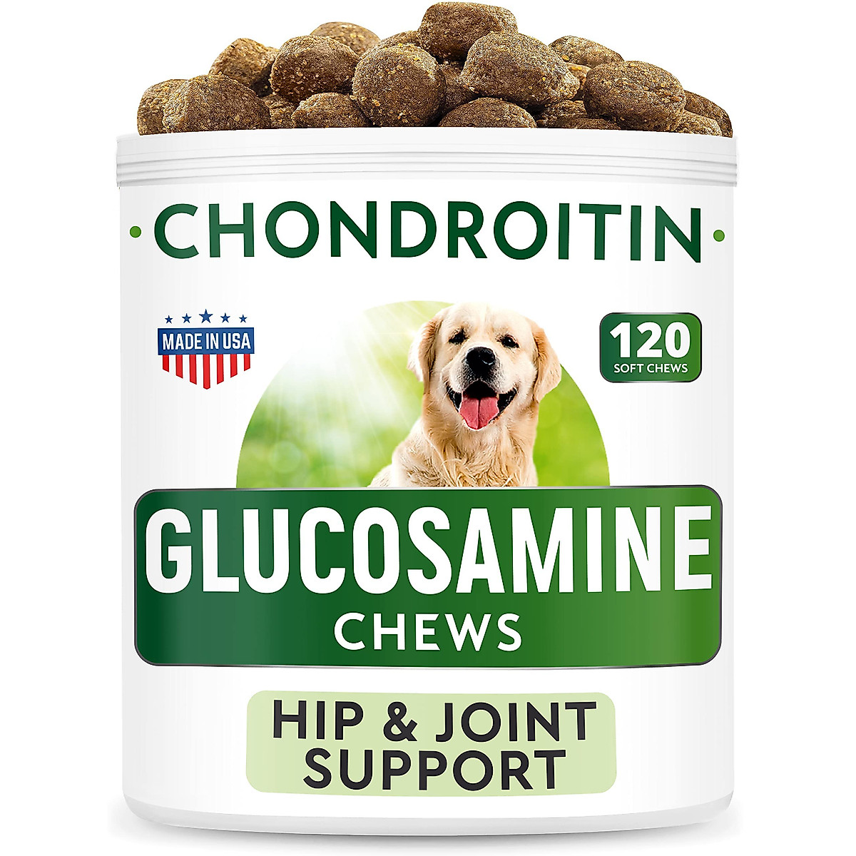 Dog Probiotics Chews + Glucosamine Bundle - Gas, Diarrhea, Allergy, Constipation, Upset Stomach Relief + Hip & Joint Care - Digestive Enzymes + Prebiotics + Chondroitin, MSM, Omega-3 - 300 Soft Chews