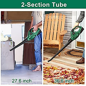 Leaf Blower Cordless with Battery and Charger 20v 150MPH 2.0Ah Battery Powered Operated Leaf Blower Lightweight Sweeper for Lawn Care, Yard, Driveway, Grass Clippings, Easy to Use, Long Battery Life