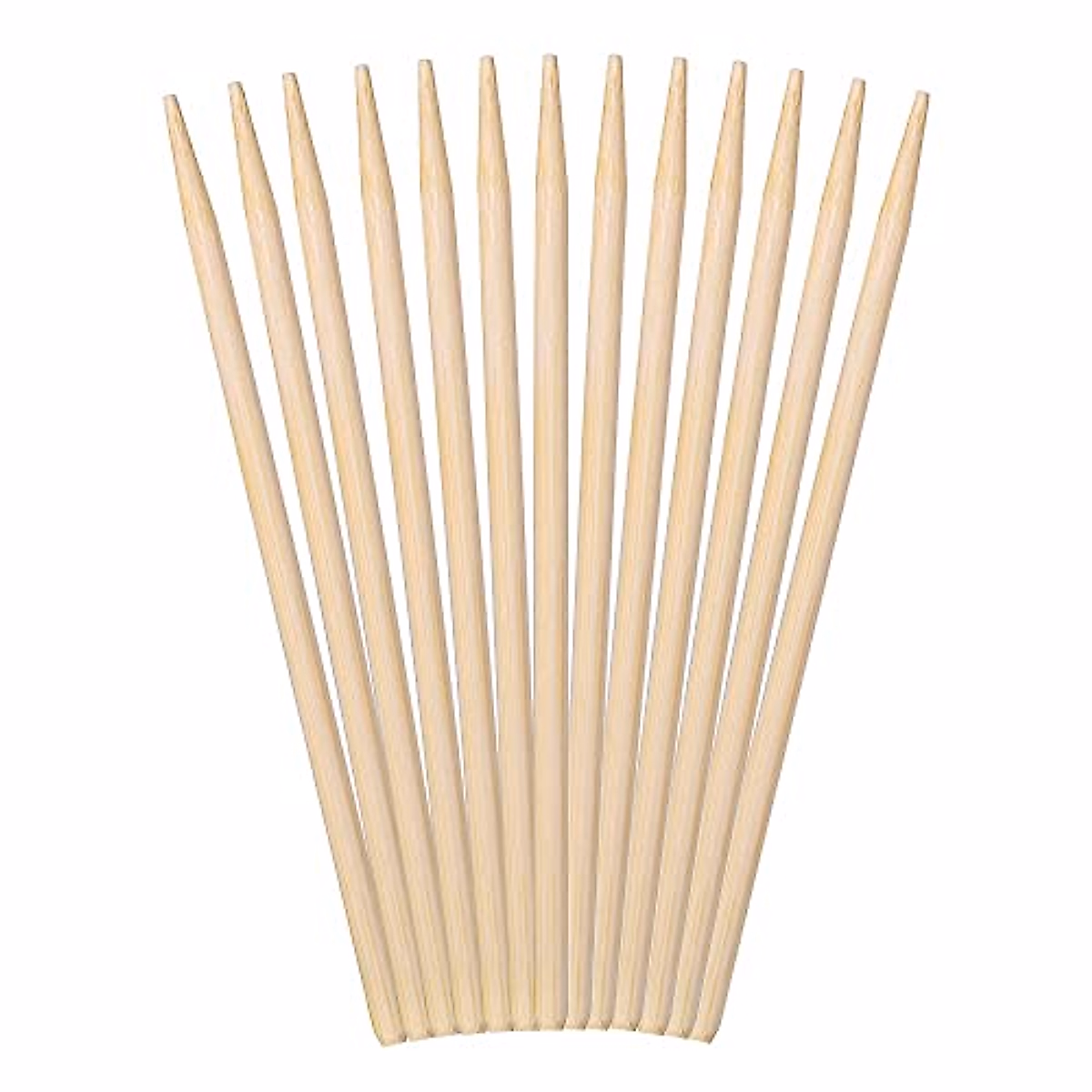 Jdox 120 pcs Premium 5.5 Inch Candy Apple Sticks - 5mm Thick Natural Semi Point Bamboo Sticks for BBQ, Caramel Bamboo Skewers for Corn Dog, Cookie, Lollipop, Kabob, Grill