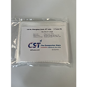 3 oz. Fiberglass Cloth, 38” Wide. 2 Yard Pkg.
