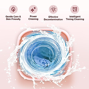 Portable Washing Machine, Mini Washer, 6.5L Foldable Mini Washing Machine with 3 Modes Deep Cleaning of Baby Clothes, Burp Cloths, Underwear, Socks, Shirt for Apartment, Dorm, RV Travel Laundry