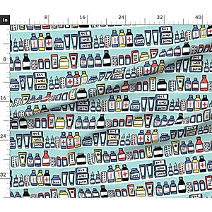 Spoonflower Fabric - Medicine Medical Pills Doctor Printed on Petal Signature Cotton Fabric Fat Quarter - Sewing Quilting Apparel Crafts Decor