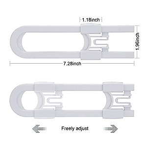 Goodv Baby Proof Cabinet Lock - 2 Pack Adjustable Child Safe U Shape Straps Multi-use for Closet Drawer Dresser No Adhesive No Tools(2)