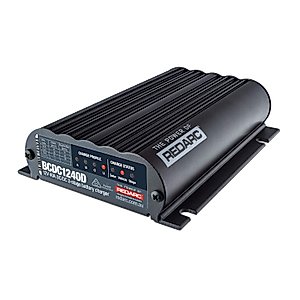 REDARC 40A in-Vehicle DC to DC Charger with MPPT — Dual Input for Solar & Alternator Charging, Green Power Priority - 12 or 24V Battery Charger Suitable with AGM, Gel, Lithium LiFePO4 Batteries