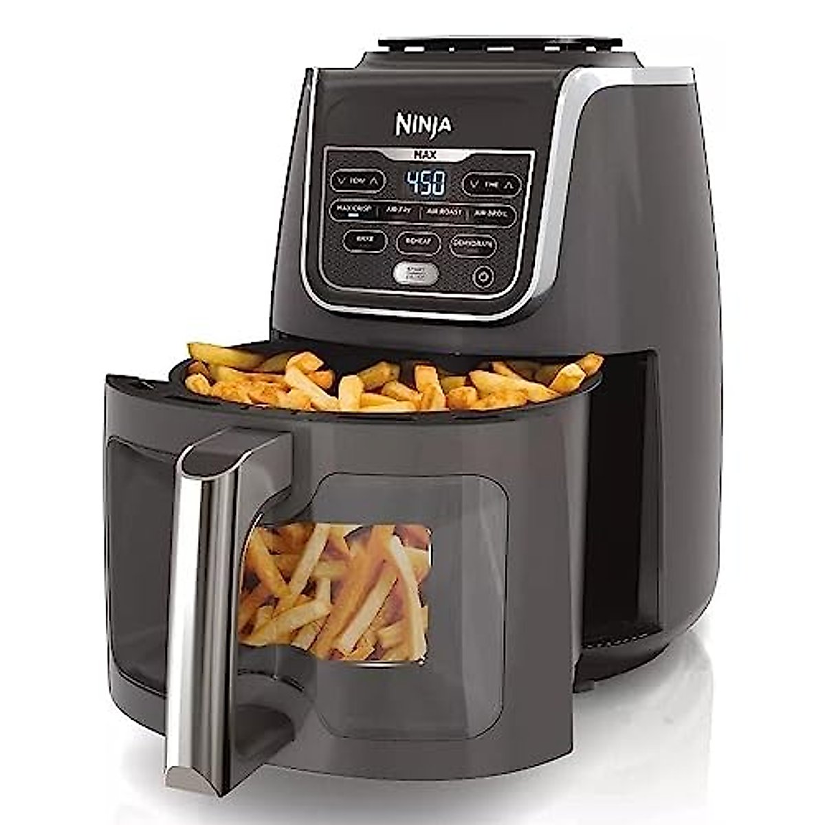 Ninja AF171 Max XL 7 Function Air Fryer, 5.5qt, EzView Window (Renewed) Bundle with 2 YR CPS Enhanced Protection Pack
