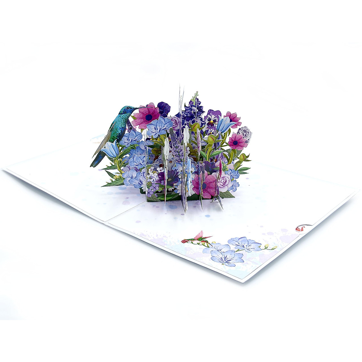 Floral Symphony: A Hummingbird Pop-Up Greeting Card, Birthday Card, Mothers Day Card, All Occasions