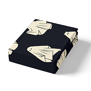 Castle Fairy Black Halloween Theme Decorations,Kids Halloween Ghost Printed Print King Size Duvet Cover for Teens Adults,Ghost Bedroom Decor Soft Comforter Cover with Zipper Closure