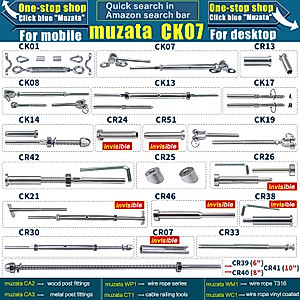 Muzata 45KN Upgraded Custom Hydraulic Hand Crimper Tool for 1/8" Stainless Steel Cable Railing Kit Hardware Wire Rope Swaging 1Pair Dies with Wire Cable Cutter CR09 CK12, CT1